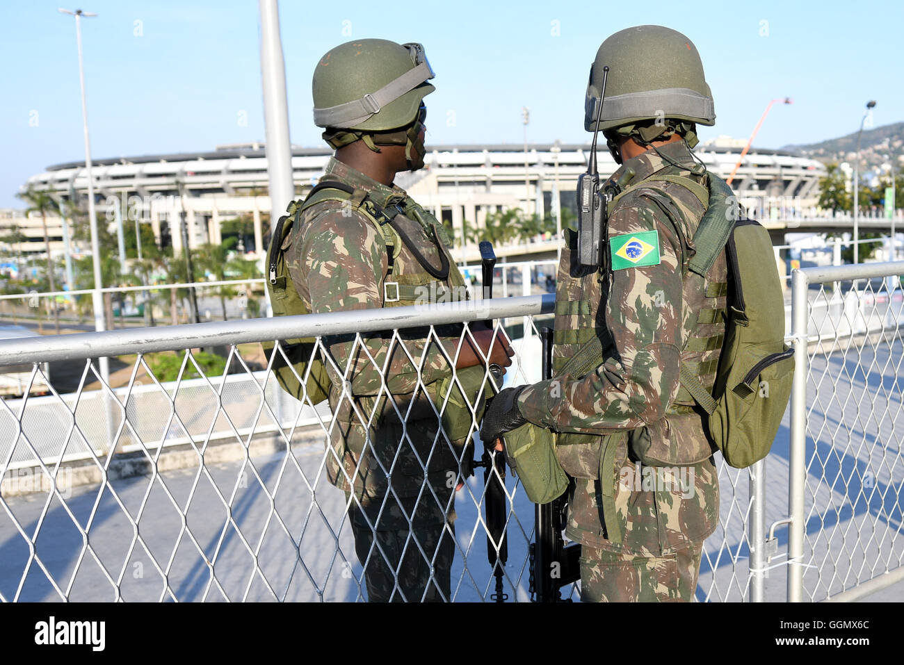 Rio de Janeiro, Brazil. 05th Aug, 2016. Military National Guard on ...