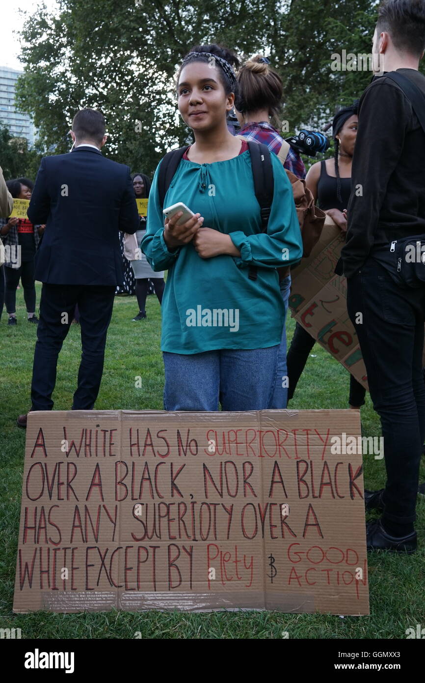 London, England, UK. 5th Aug, 2016. Hundreds from the black community ...