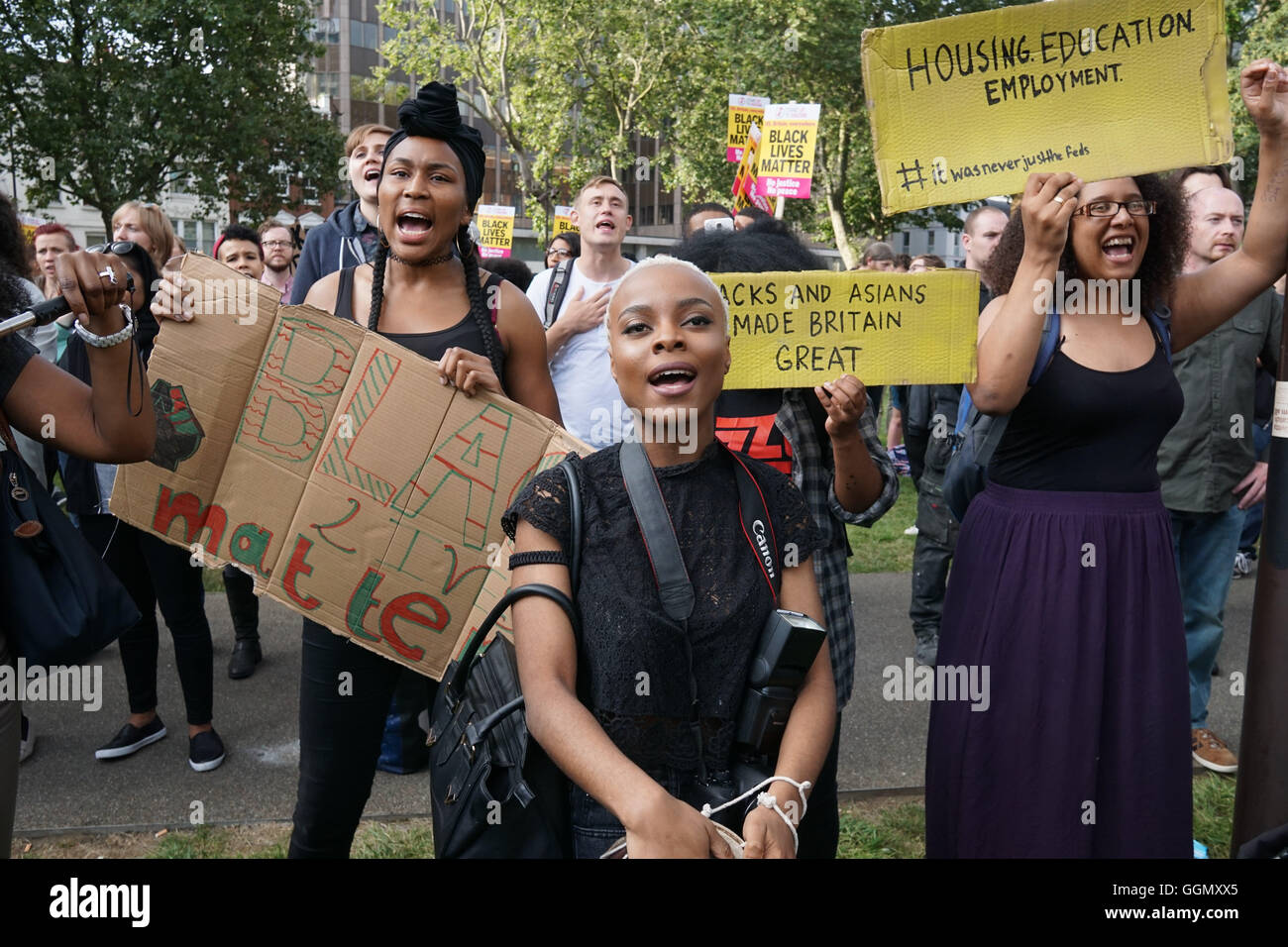 London, England, UK. 5th Aug, 2016. Hundreds from the black community ...