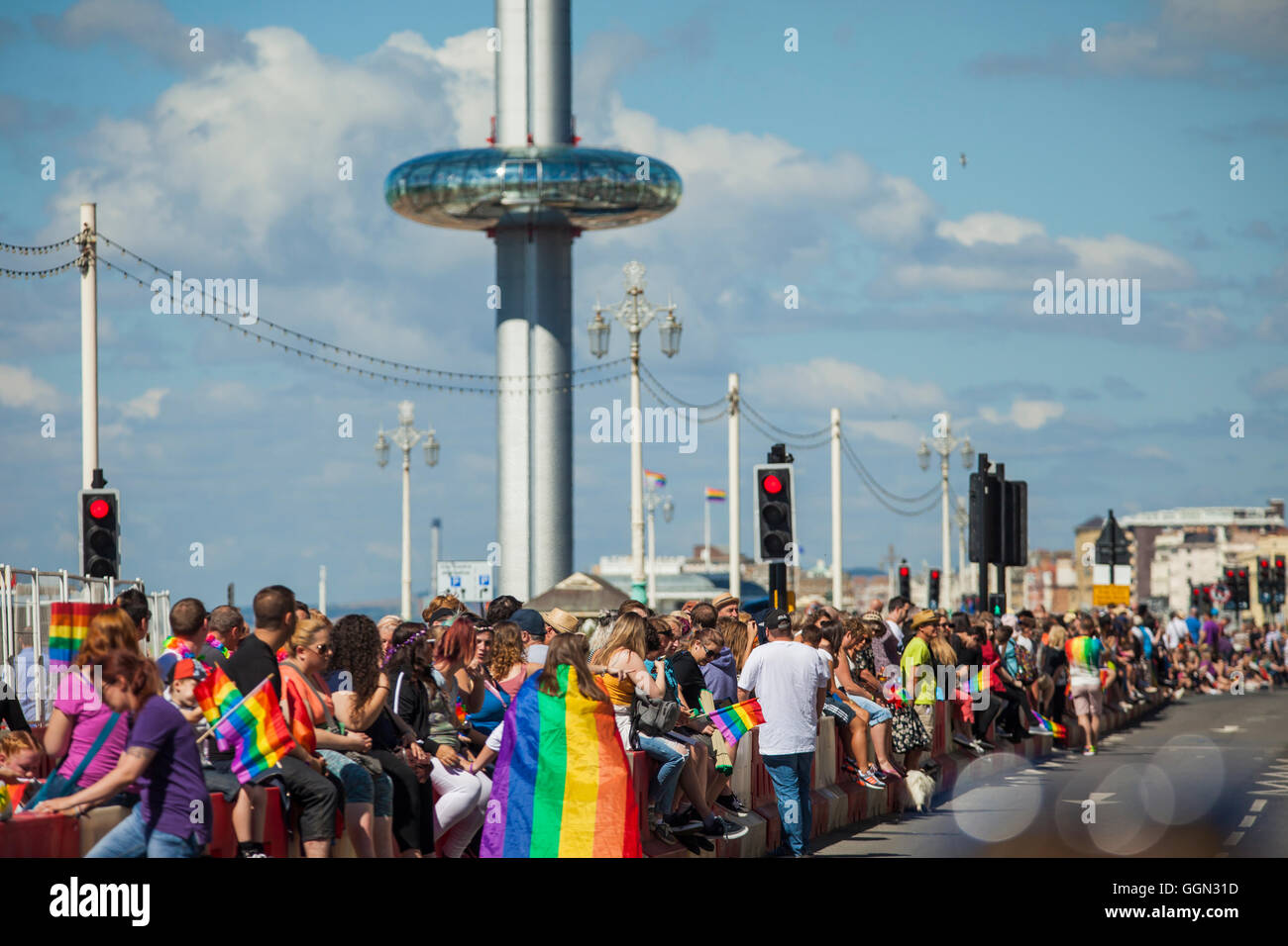 Brighton sussex pride flag hi-res stock photography and images - Alamy