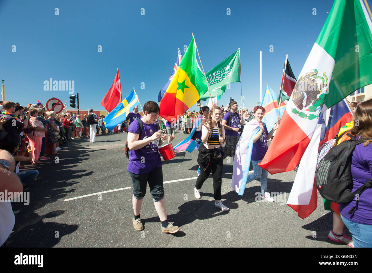 Brighton pride flags hi-res stock photography and images - Alamy