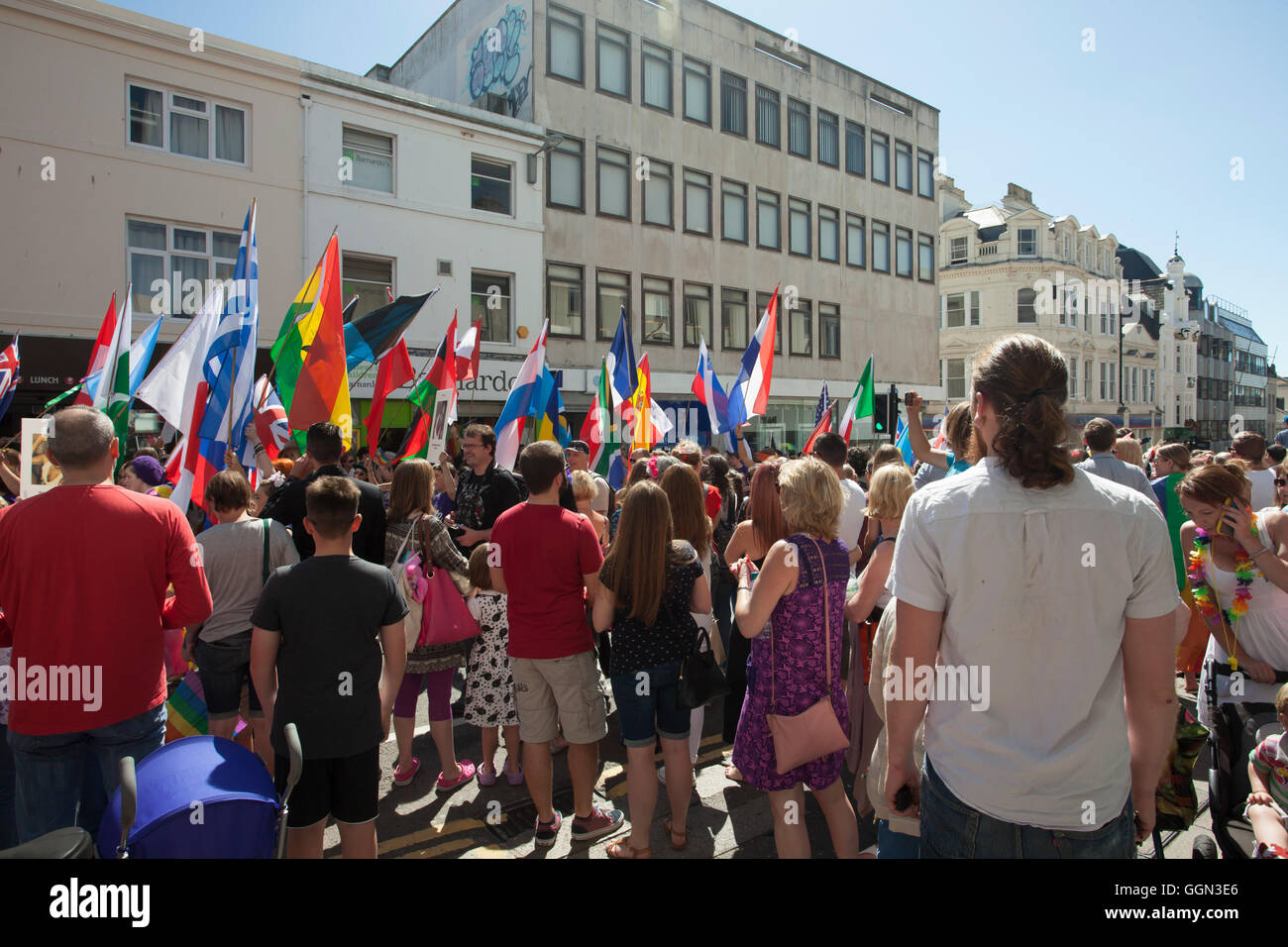 Brighton pride flags hi-res stock photography and images - Alamy
