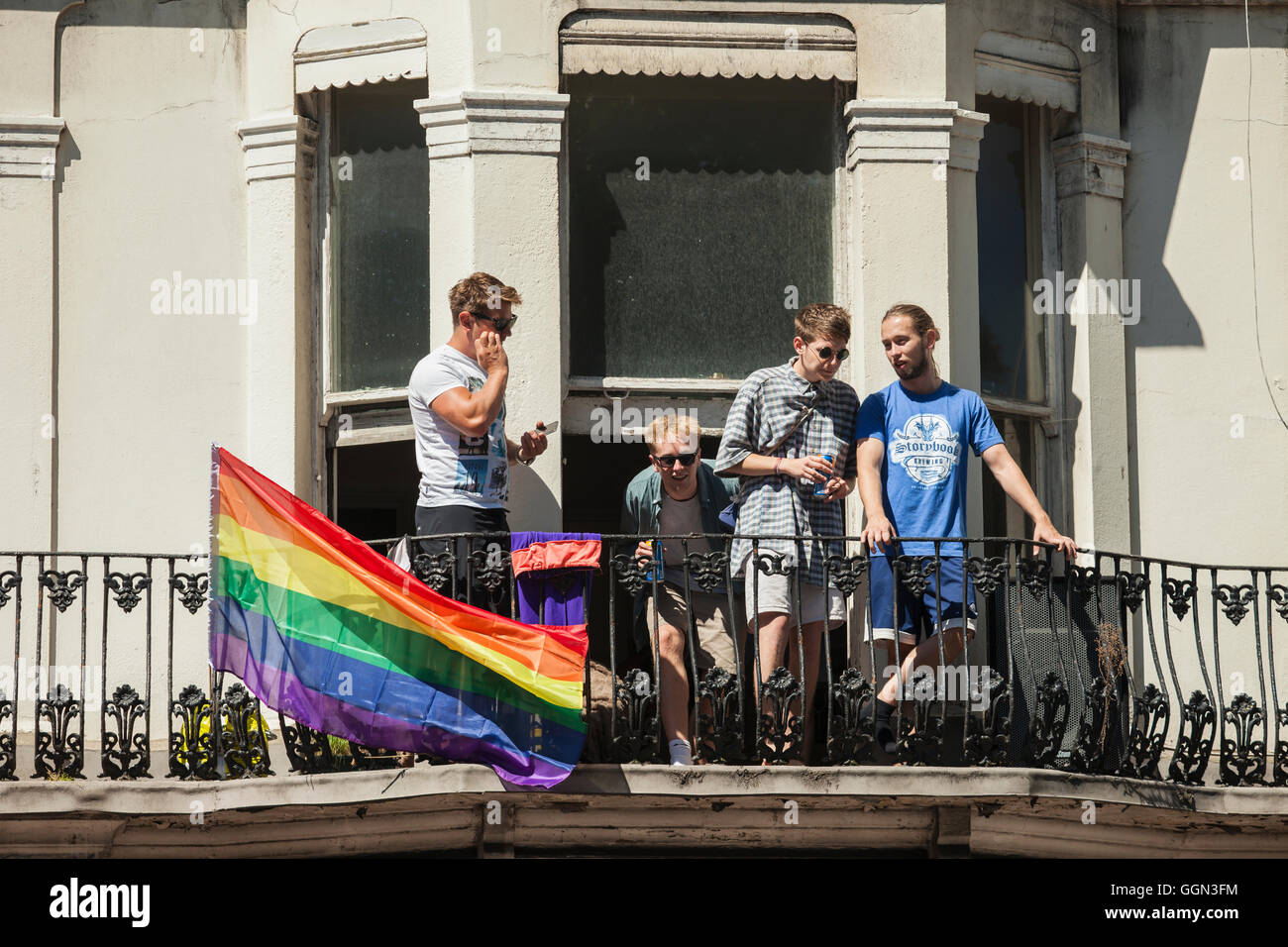 Brighton sussex pride flag hi-res stock photography and images - Alamy