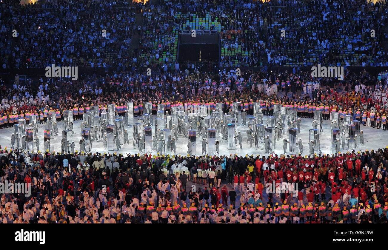 Rio de Janeiro, Brazil. 5th August, 2016. The mirrors. Opening ceremony ...