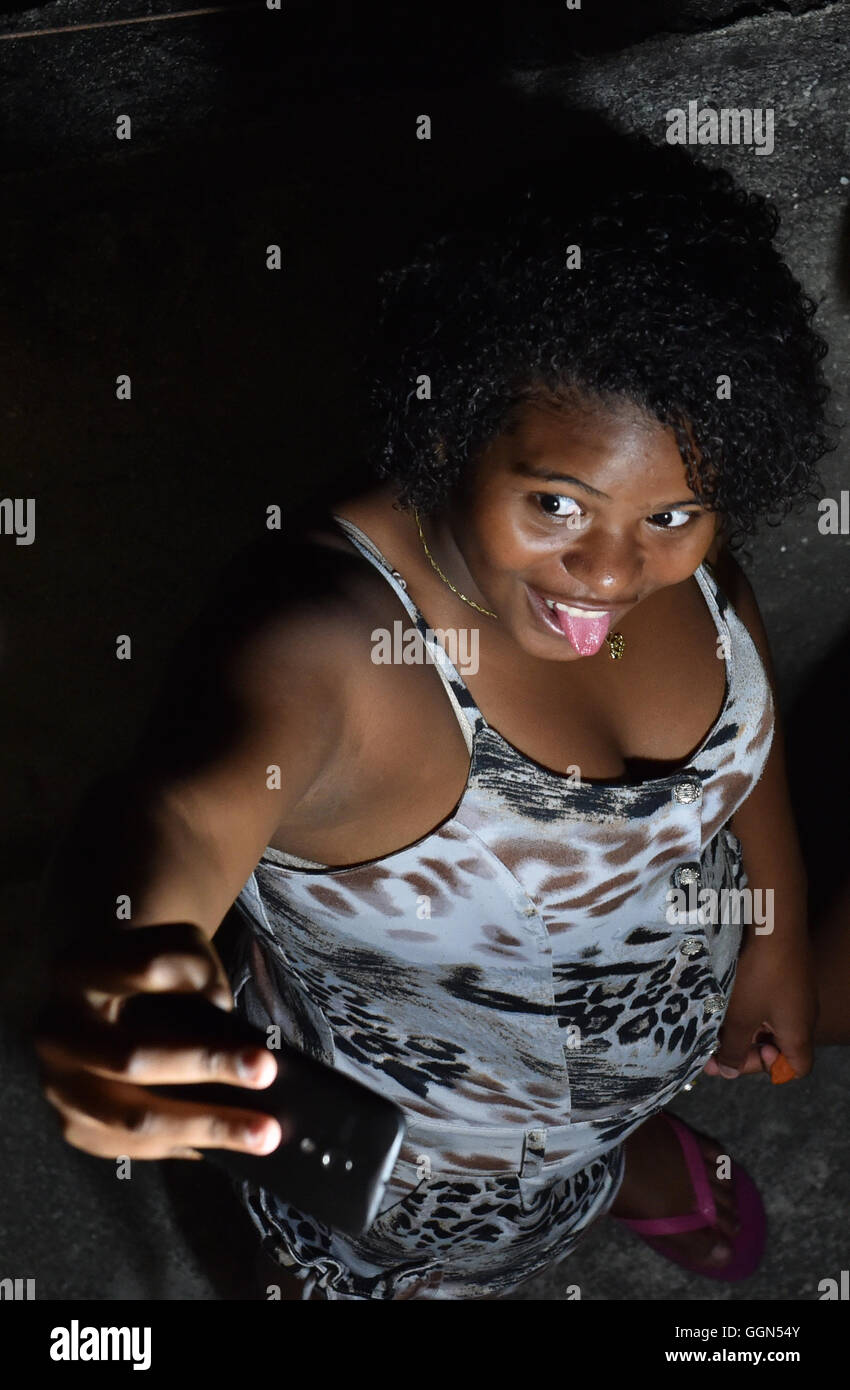 Rio de Janeiro, Brazil. 5th Aug, 2016. Sarah poses for a selfie in ...