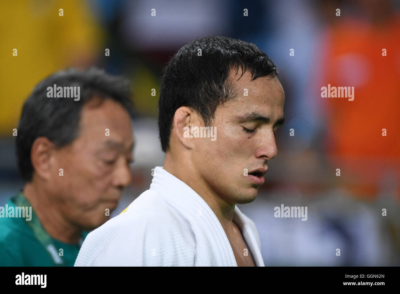 Felipe Kitadai from Brazil reacts during his fight against Walide Khyar ...