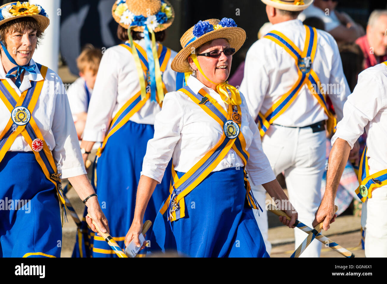 Broadstairs Folk week festival. Alive and Kicking Morris team, side ...