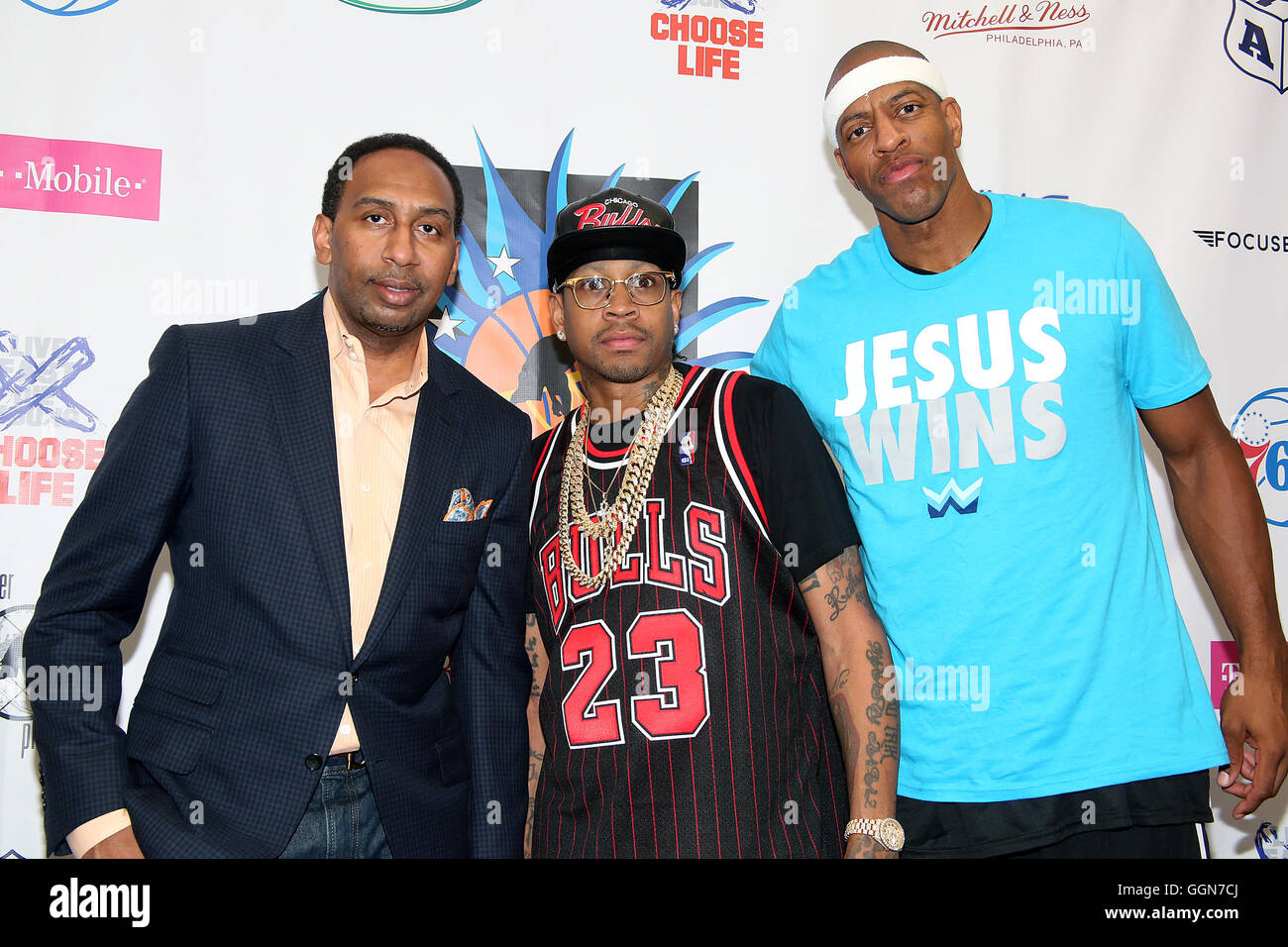 PHILADELPHIA, PA - AUGUST 5 : Allen Iverson pictured with Steven A ...