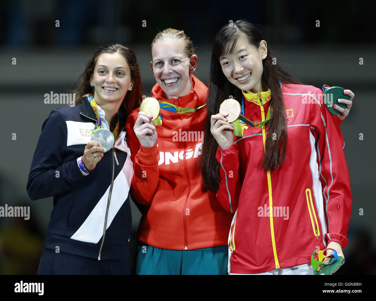 Rio De Janeiro, Brazil. 6th Aug, 2016. Gold medalist Hungary's Emese ...