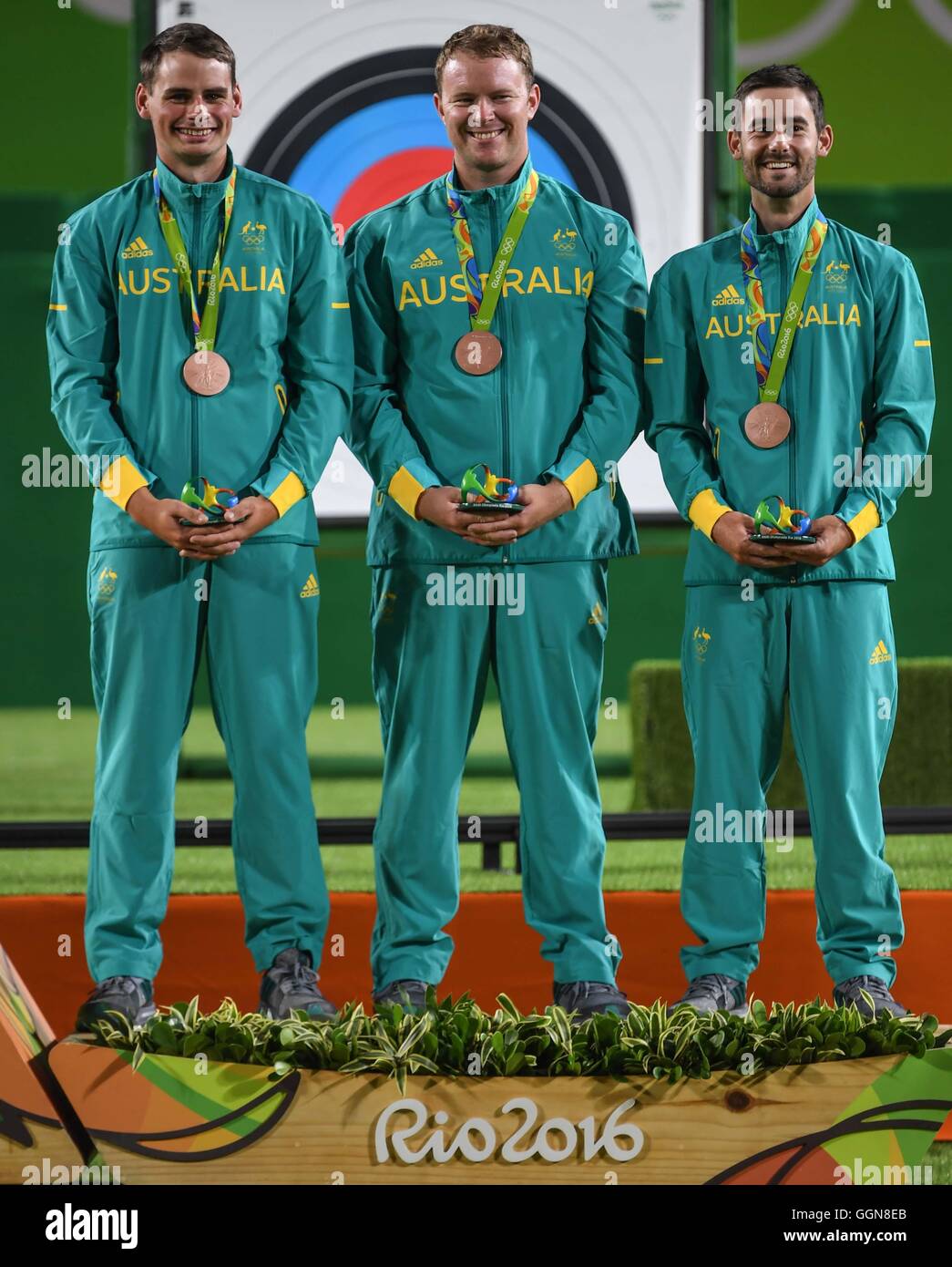 Rio De Janeiro, Brazil. 6th Aug, 2016. Archers of Australia react ...
