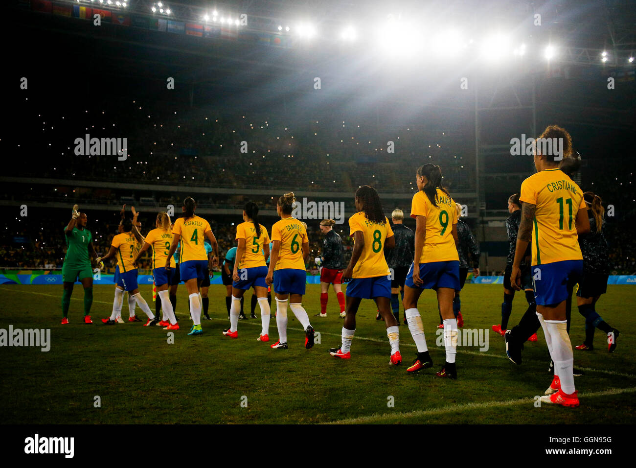 RIO DE JANEIRO, RJ - 06.08.2016: OLYMPICS 2016 FOOTBALL RJ - The teams ...