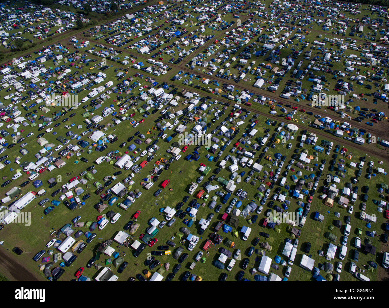 Wacken, Germany. 06th Aug, 2016. A view from a drone of the festival ...