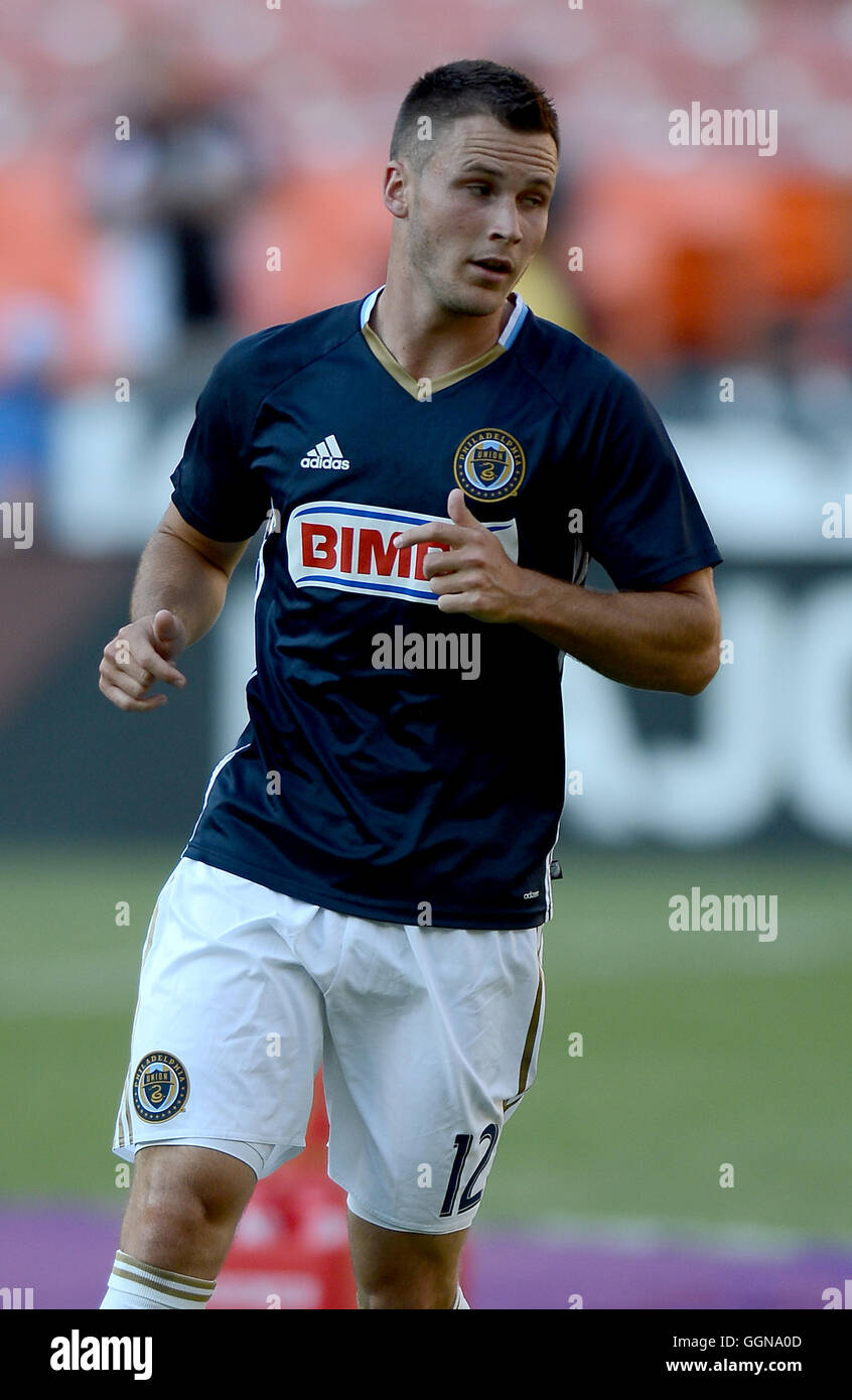 Washington, DC, USA. 6th Aug, 2016. Philadelphia Union defender KEEGAN ...