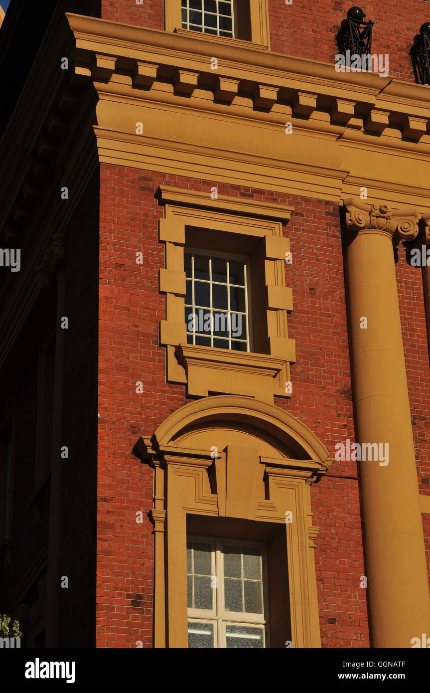 red brick walls old ferry building Auckland Stock Photo - Alamy