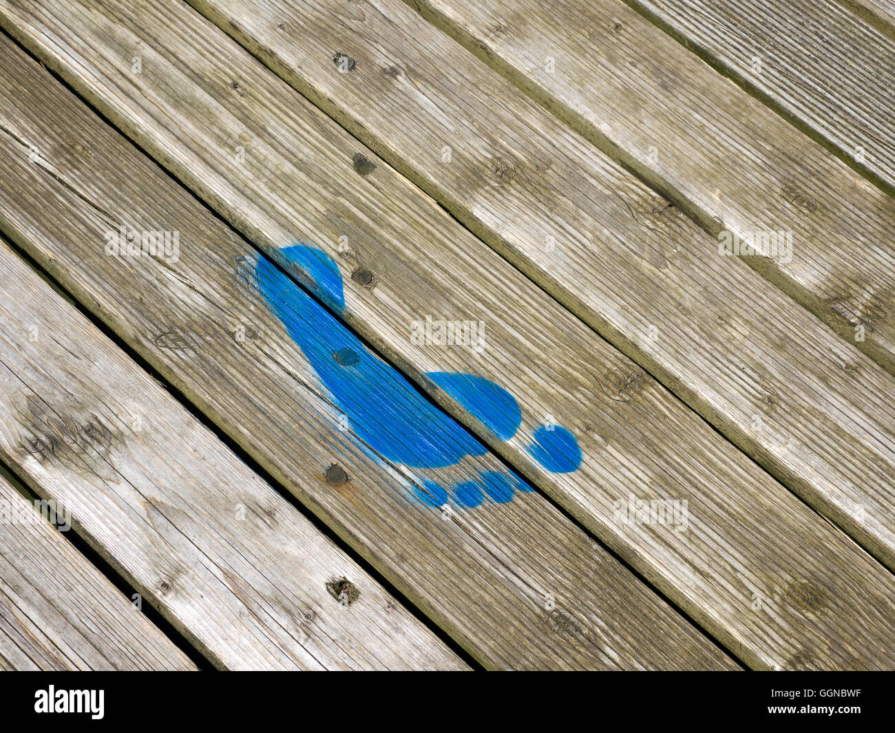 Blue footprint hi-res stock photography and images - Alamy