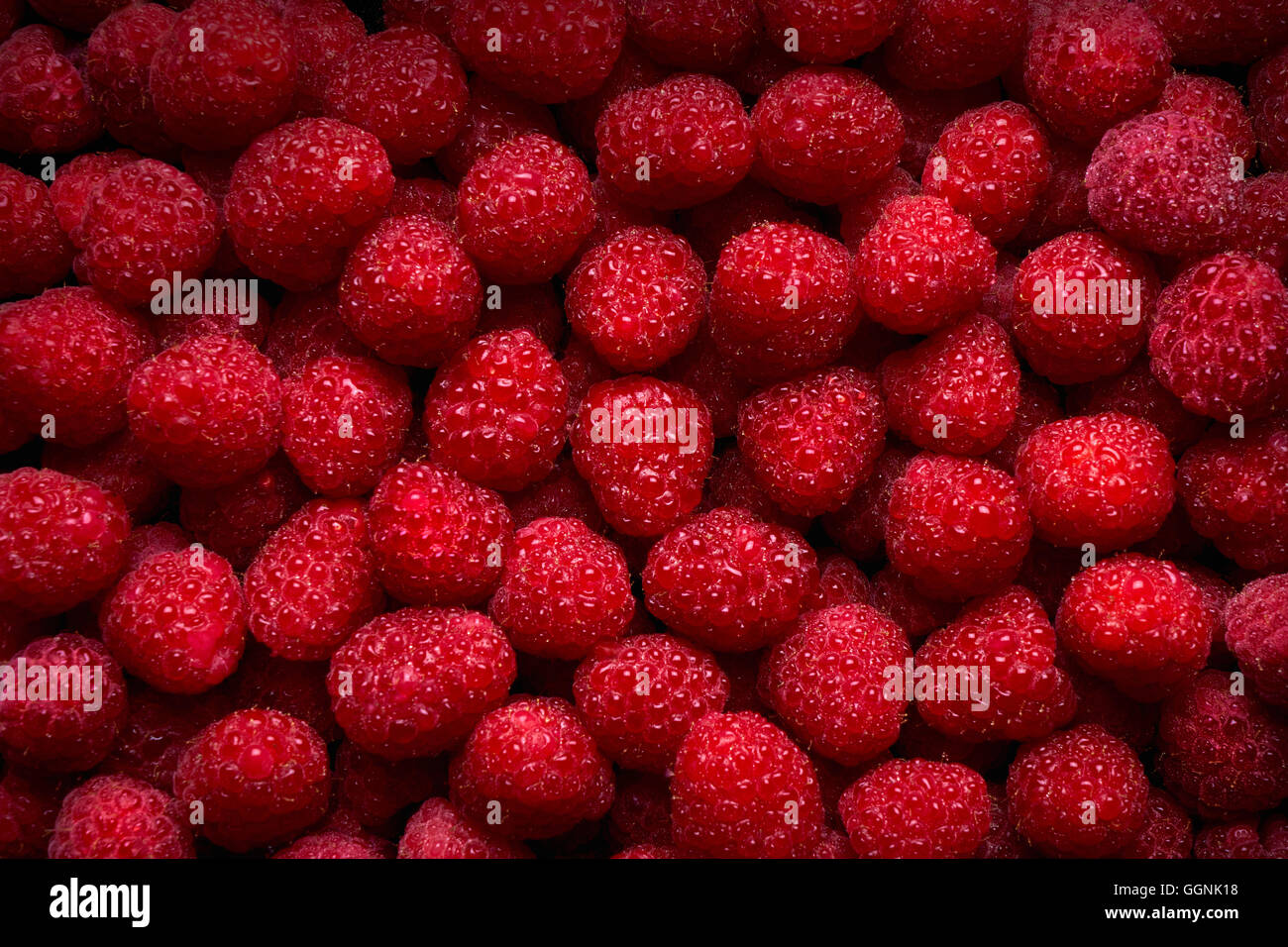 Pile of fresh red raspberries Stock Photo - Alamy