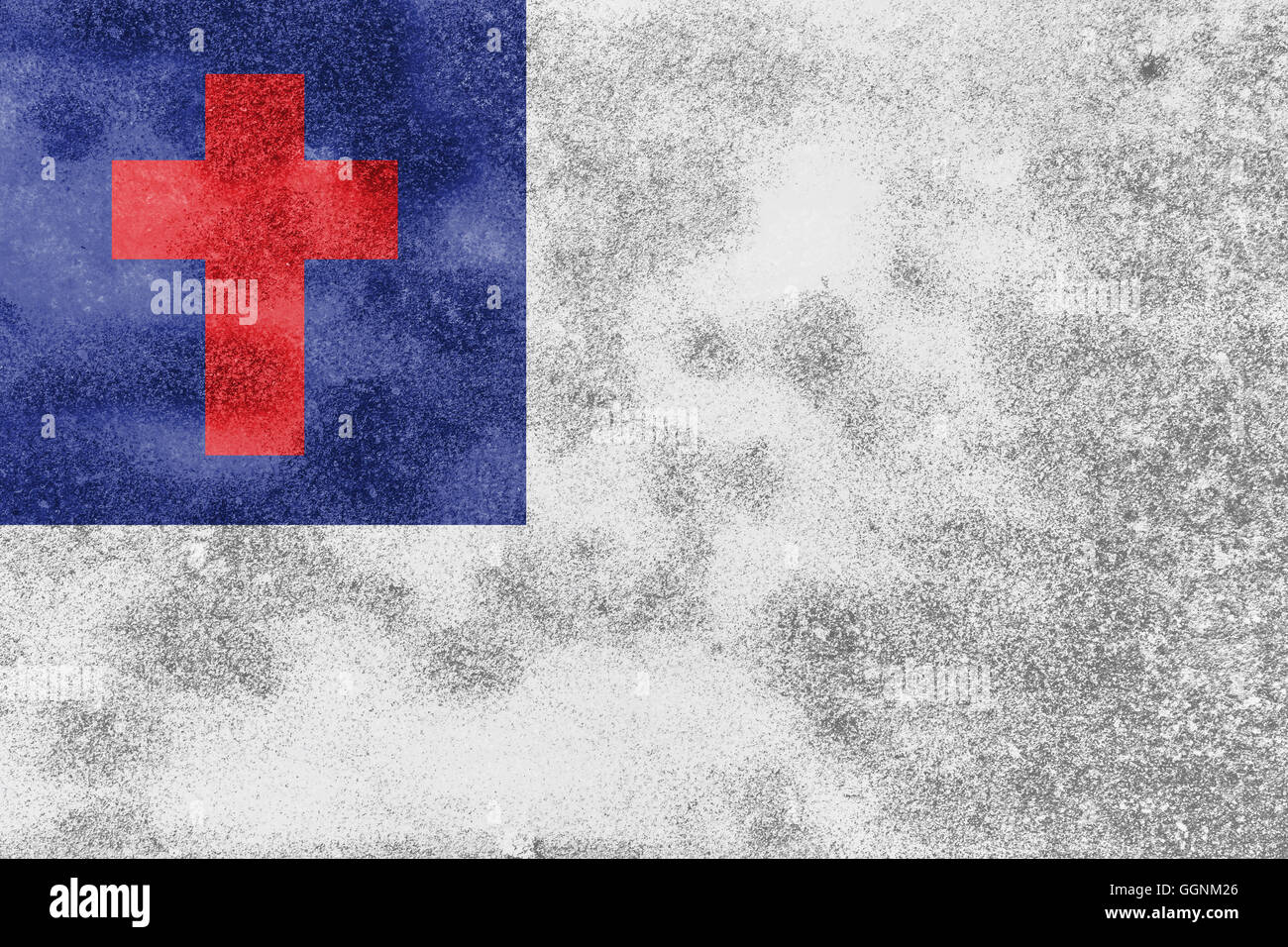 A Christian flag worn vintage background Stock Photo - Alamy
