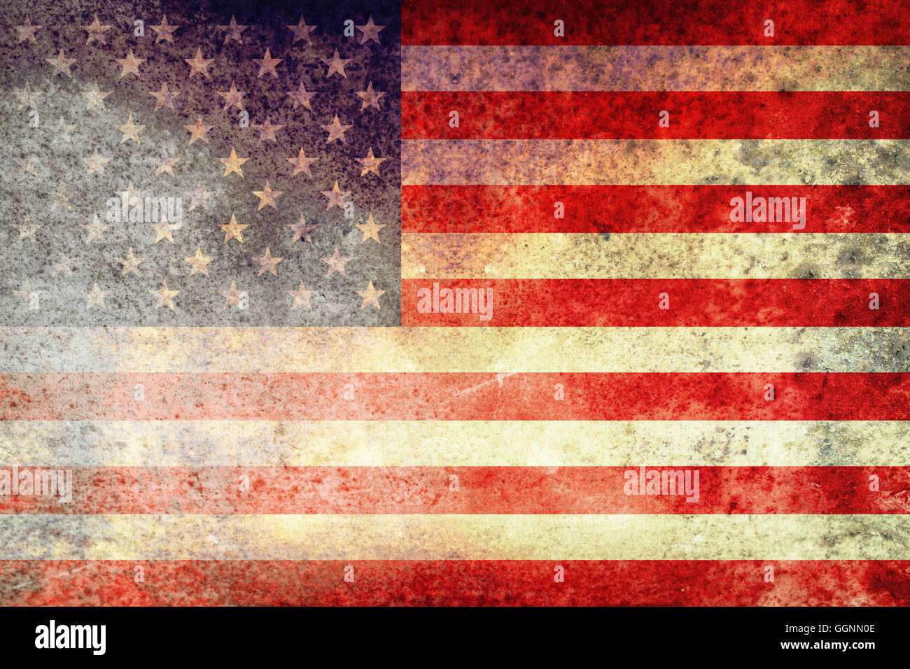 A rusty and vintage grunge textured American flag Stock Photo - Alamy