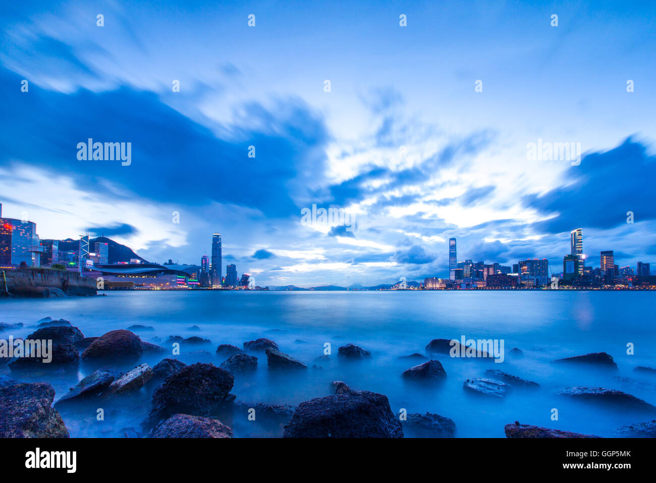 City harbor in blue Stock Photo - Alamy
