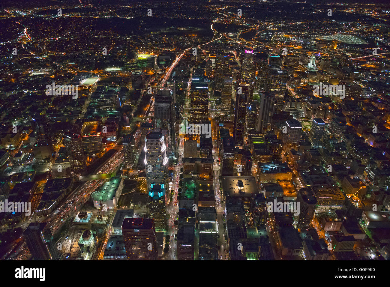 Los angeles night view hi-res stock photography and images - Alamy