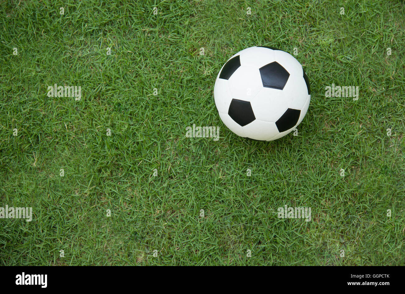 Top view of soccer ball on soccer field Stock Photo - Alamy