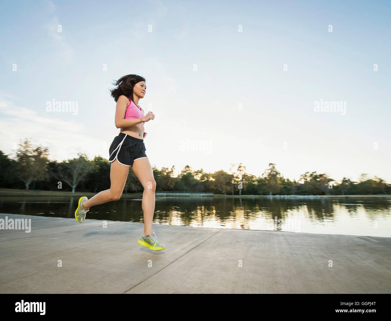 Chinese woman sports park hi-res stock photography and images - Alamy