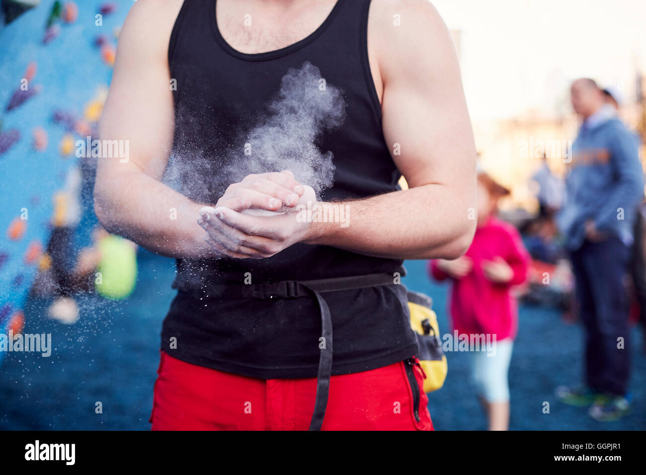 Man hands chalk hi-res stock photography and images - Alamy