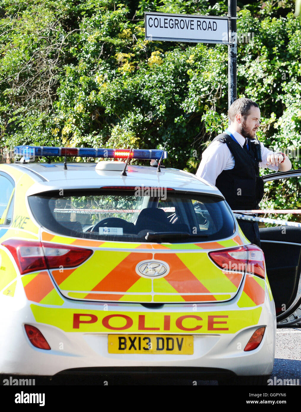 Police at the scene in Colegrove Road, Peckham, as a murder ...