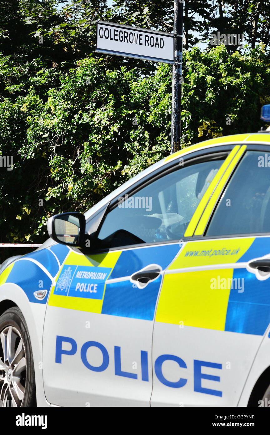 Police at the scene in Colegrove Road, Peckham, as a murder ...