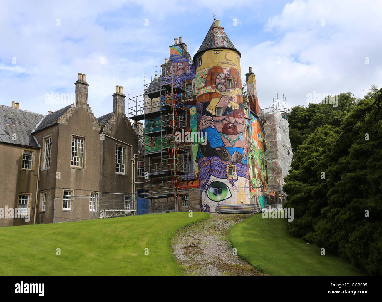 Kelburn Castle Graffiti Project Scotland August 2016 Stock Photo - Alamy