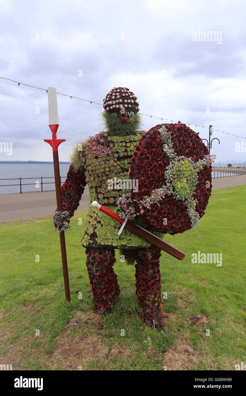 Floral viking artwork Largs Scotland August 2016 Stock Photo - Alamy