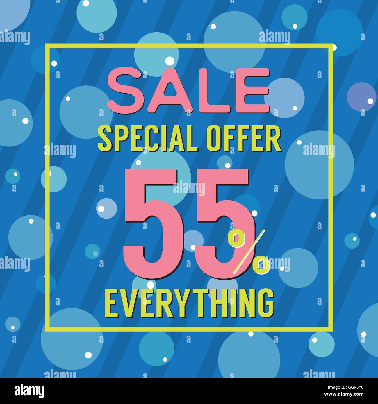 Special Offer 55 Percent On Colorful Blue Bubbles And Stripes Vector ...