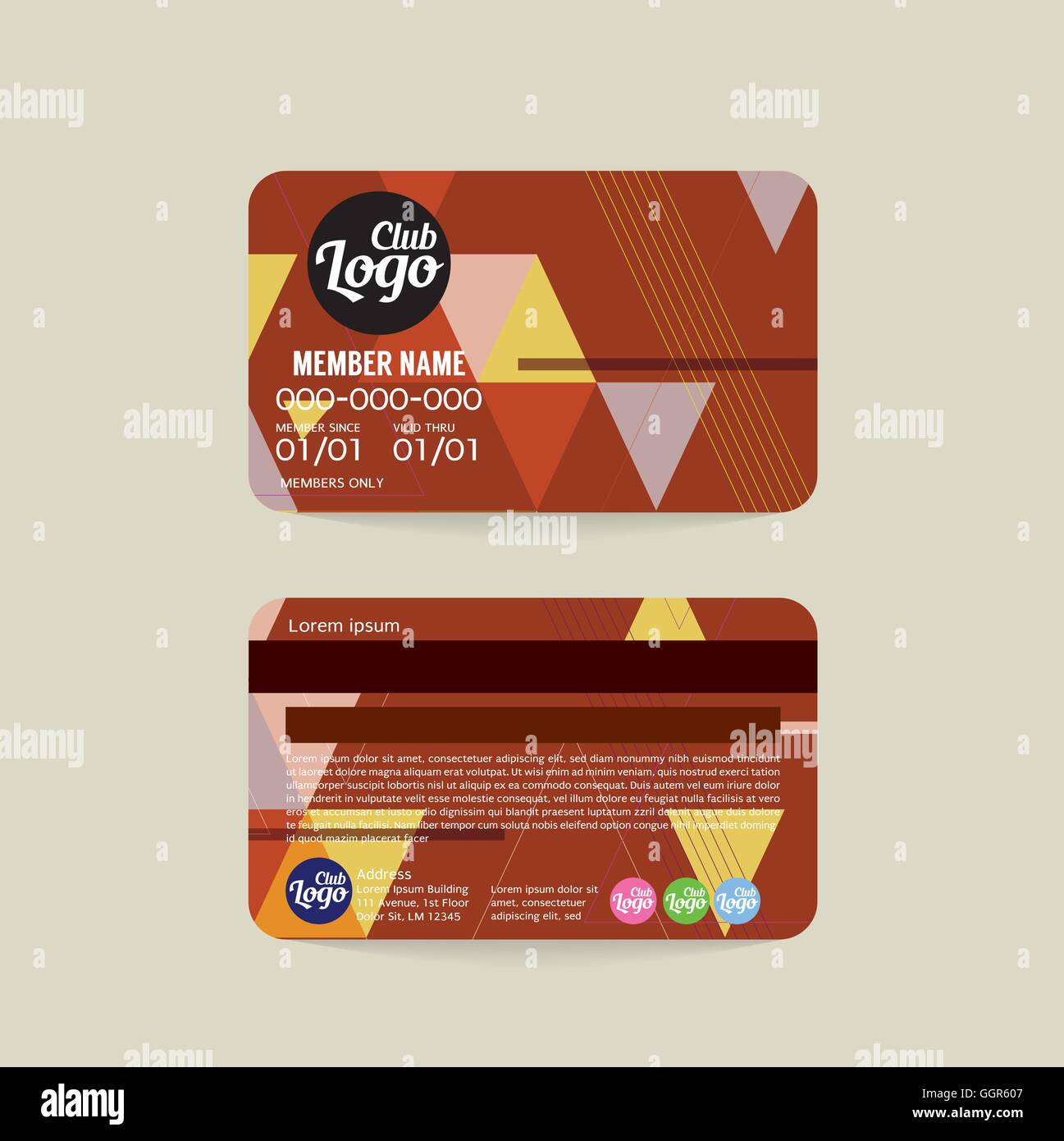 Invitation card back front Stock Vector Images - Alamy