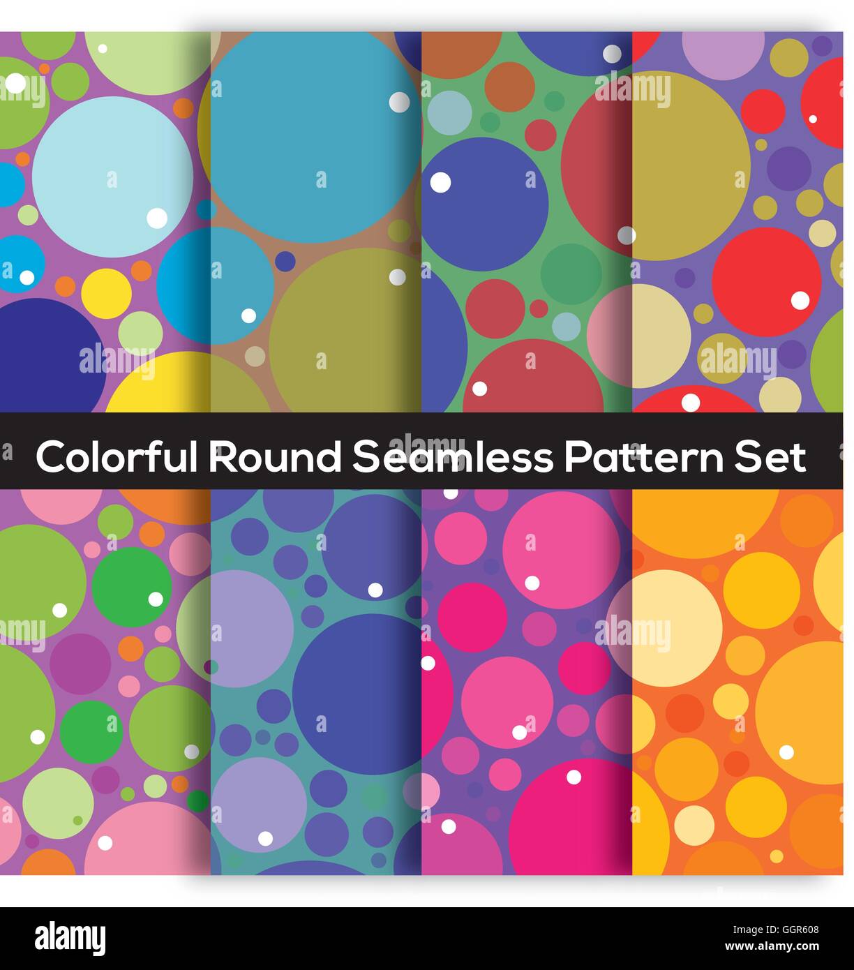 Seamless pattern circles vector hi-res stock photography and images - Alamy
