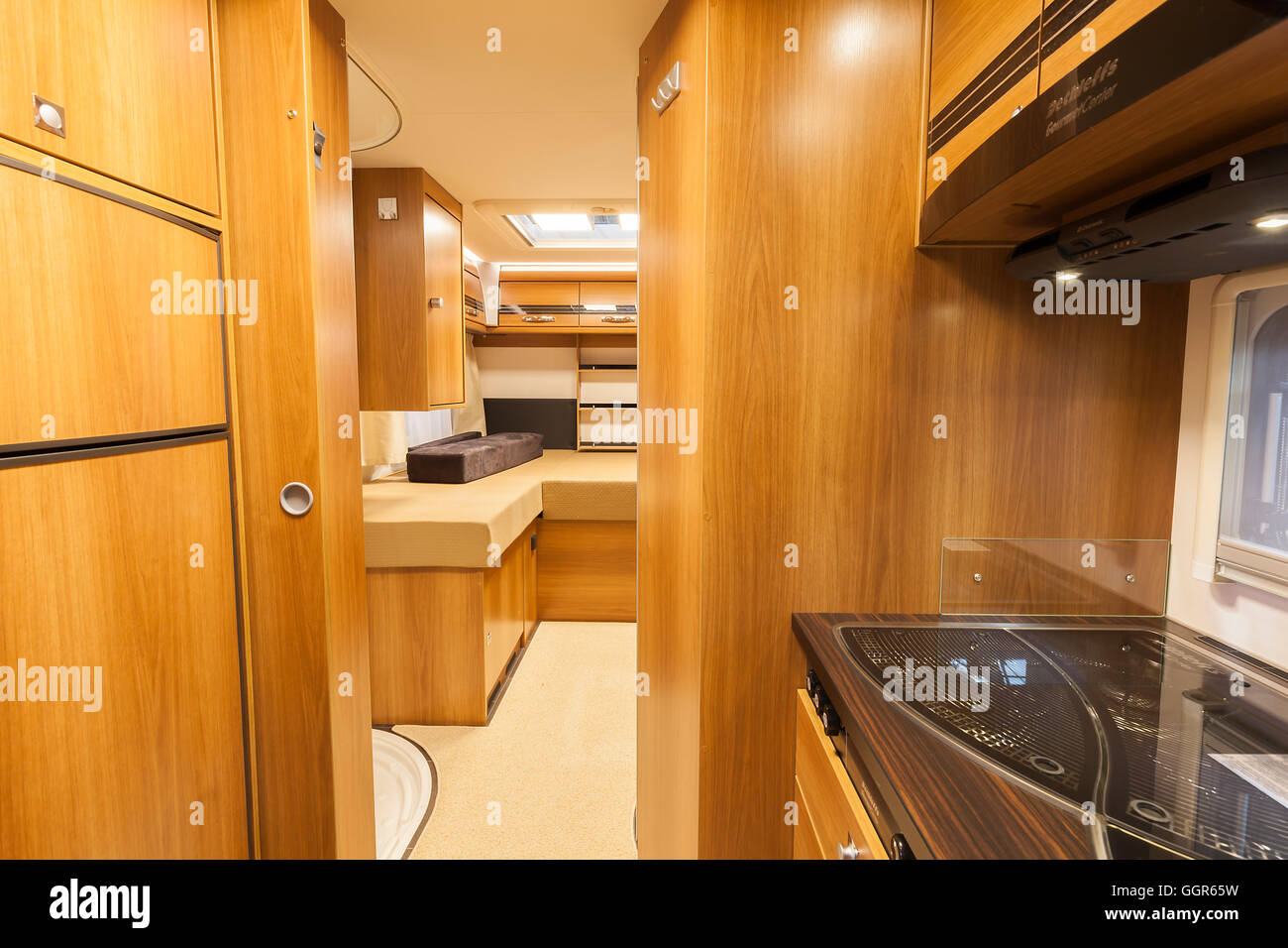 Inside of modern camper Stock Photo - Alamy