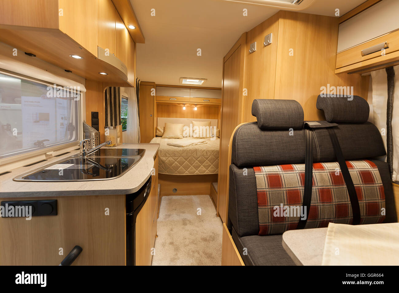 Inside of modern camper Stock Photo - Alamy