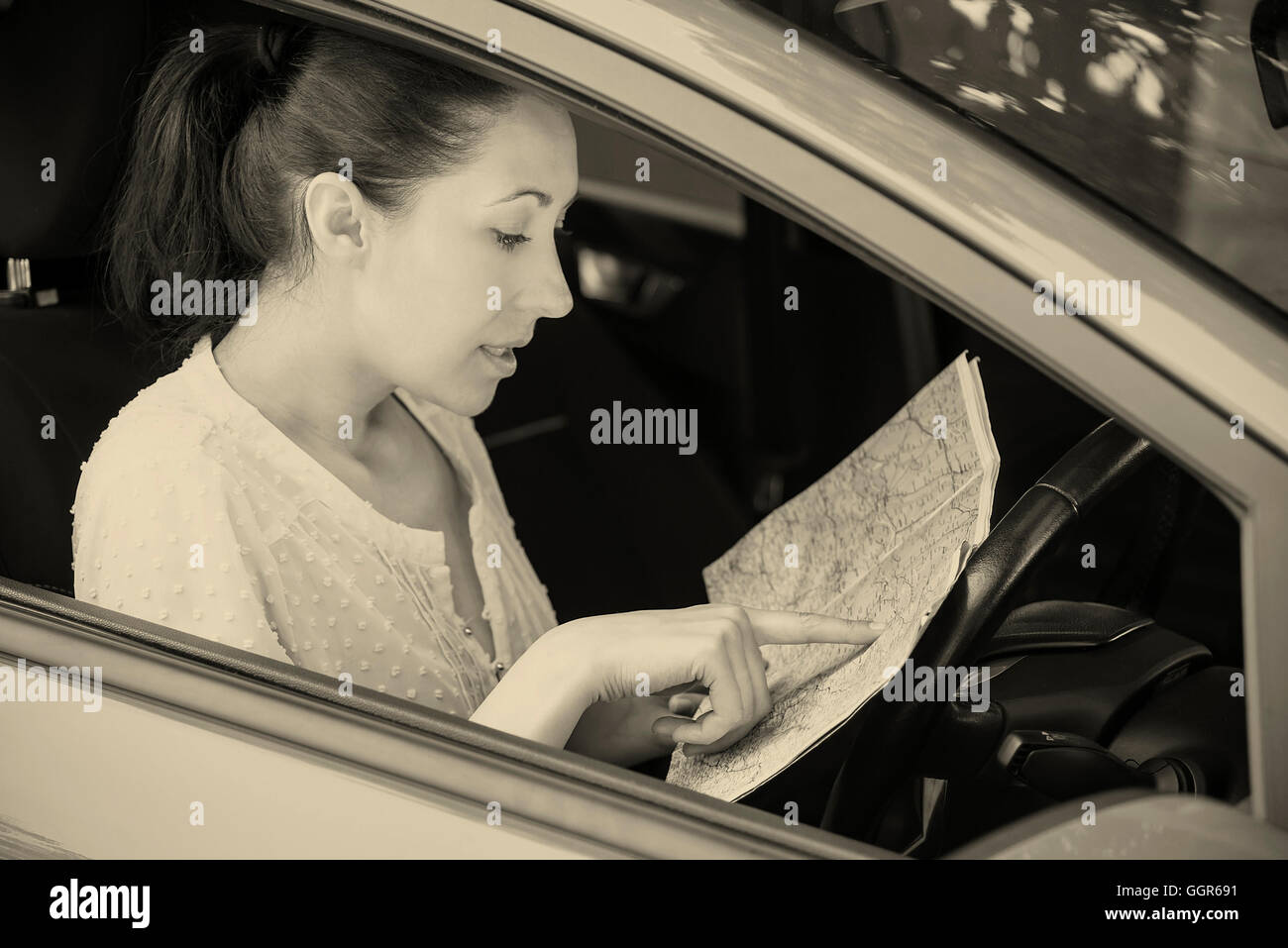 Car navigation map directions hi-res stock photography and images - Alamy