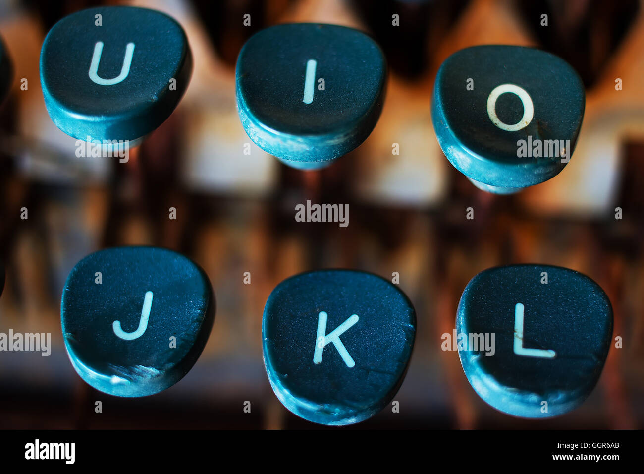Typewriter Keys Close Up. Keyboard Detail of a Vintage Rusty Typewriter ...