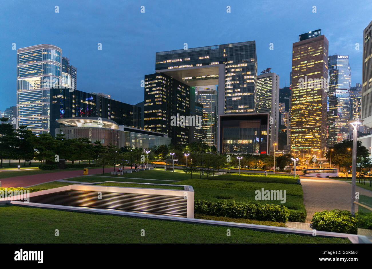Hong Kong, Hong Kong SAR,China.21st September 2015.The lights of the ...