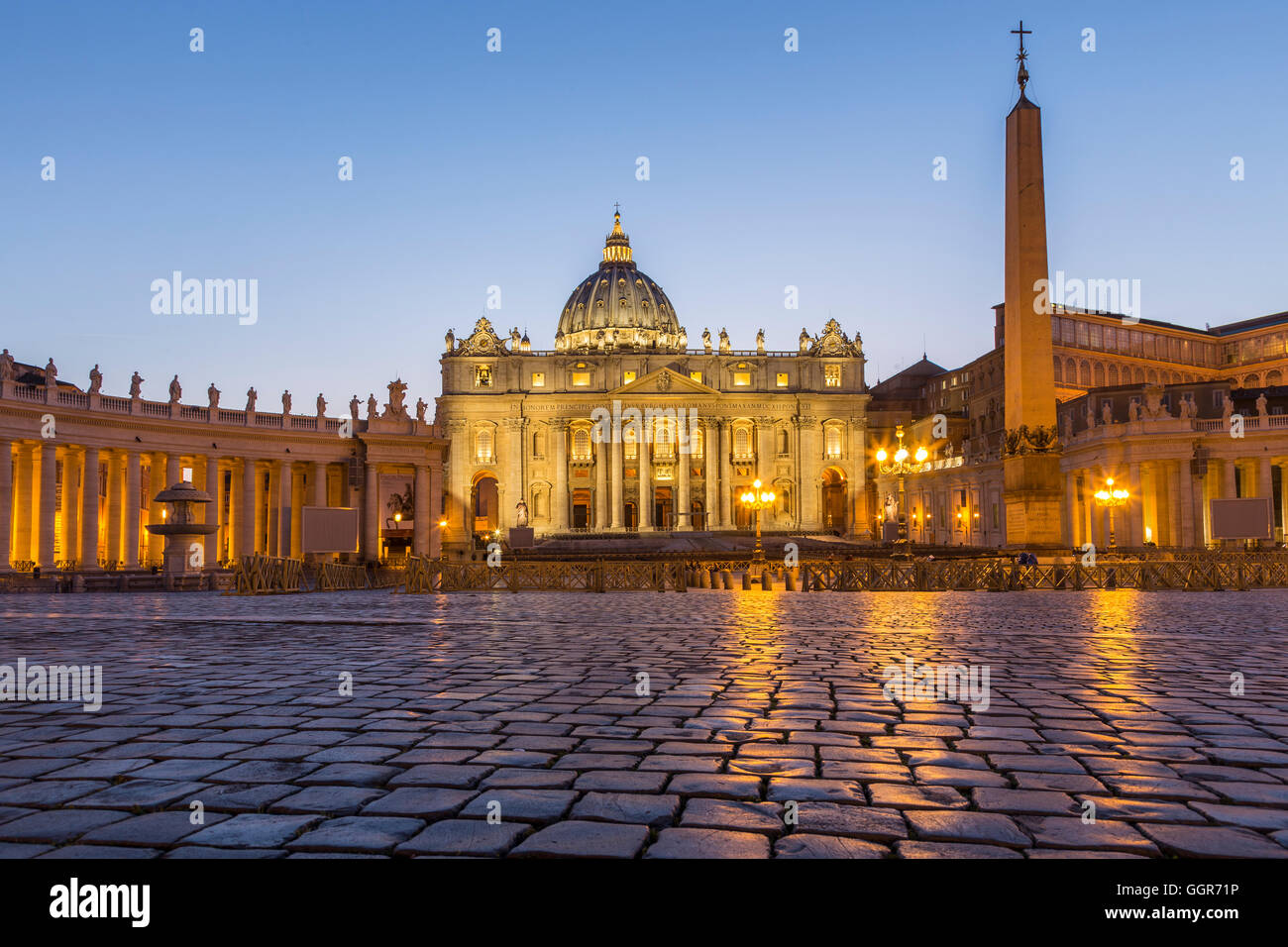 The Saint Peters basilica and square Stock Photo - Alamy
