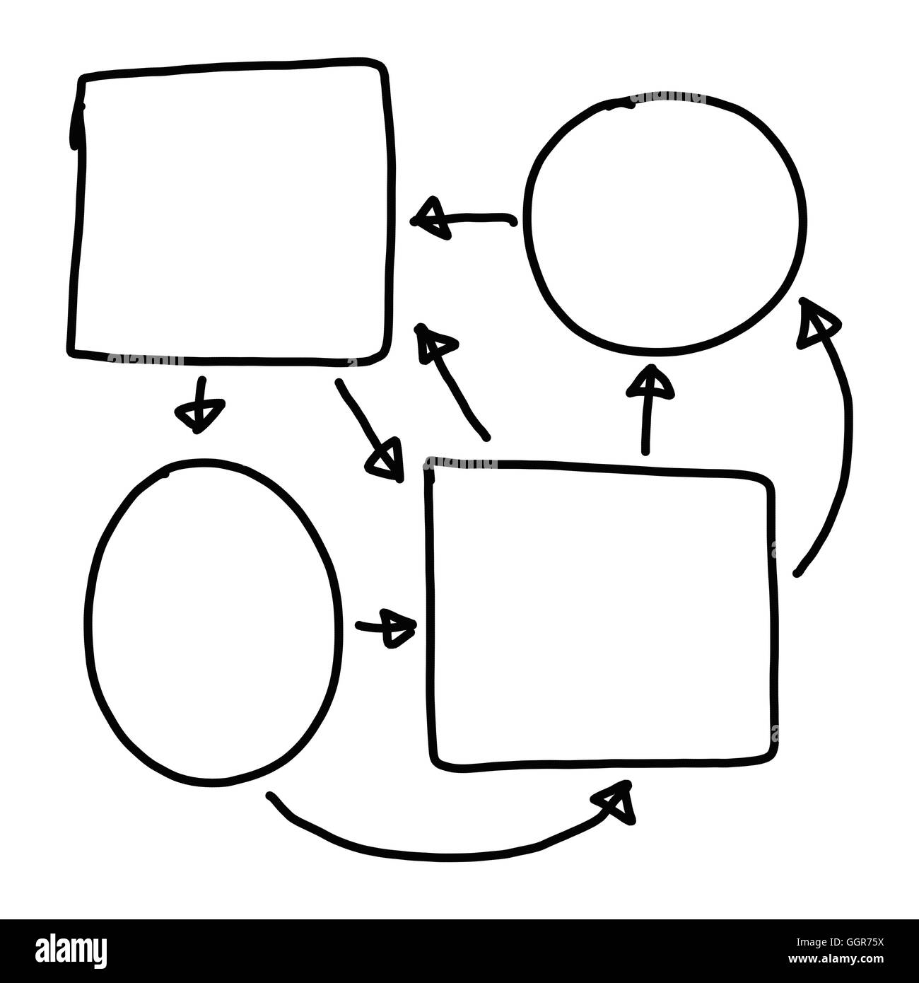 Hand drawn a graphics symbols geometric shapes graph to input ...