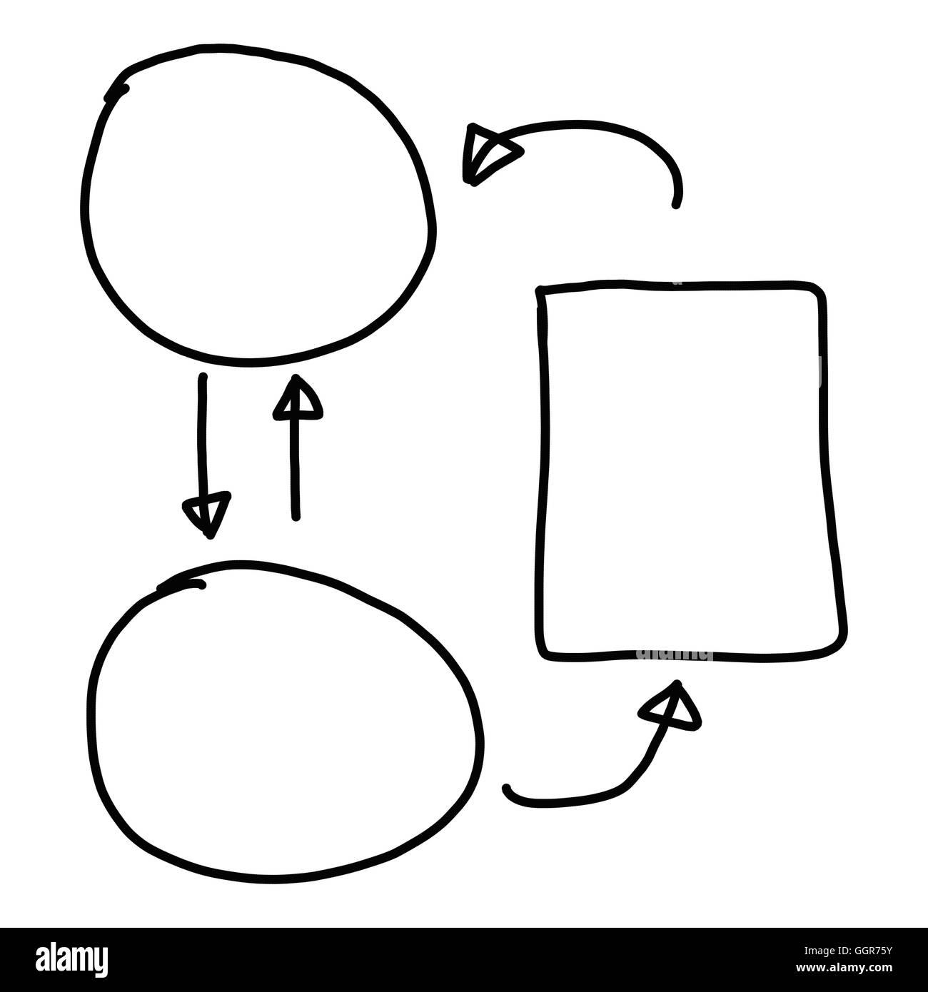 Hand drawn a graphics symbols geometric shapes graph to input ...