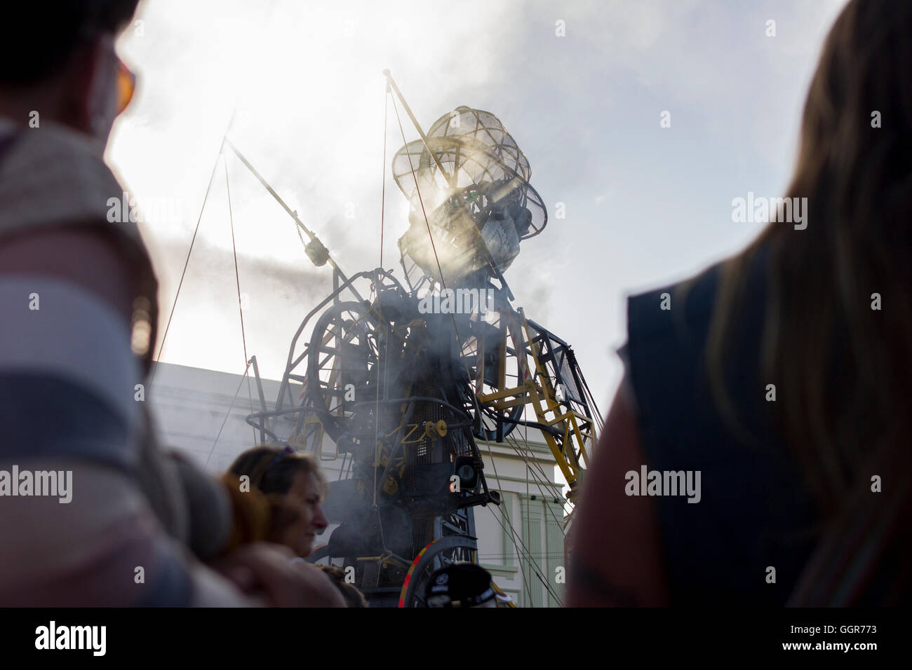Hayle, Cornwall, UK. The Man Engine. The largest mechanical puppet ever ...