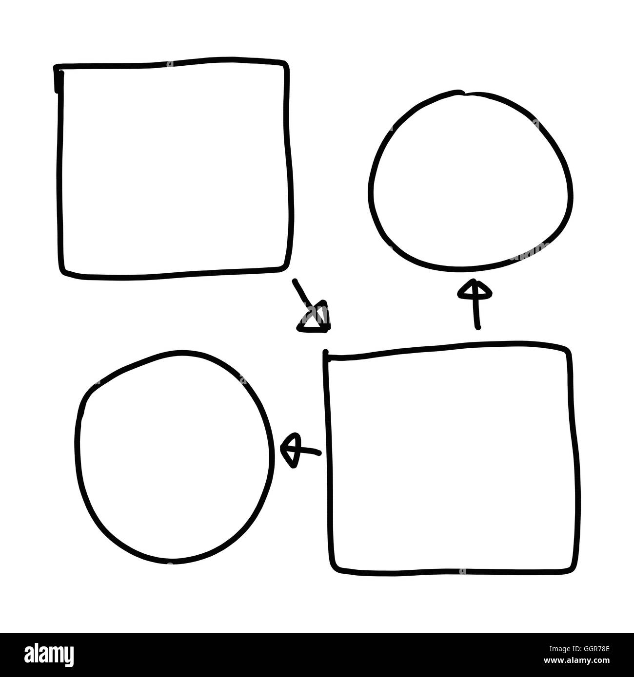 Hand drawn a graphics symbols geometric shapes graph to input ...