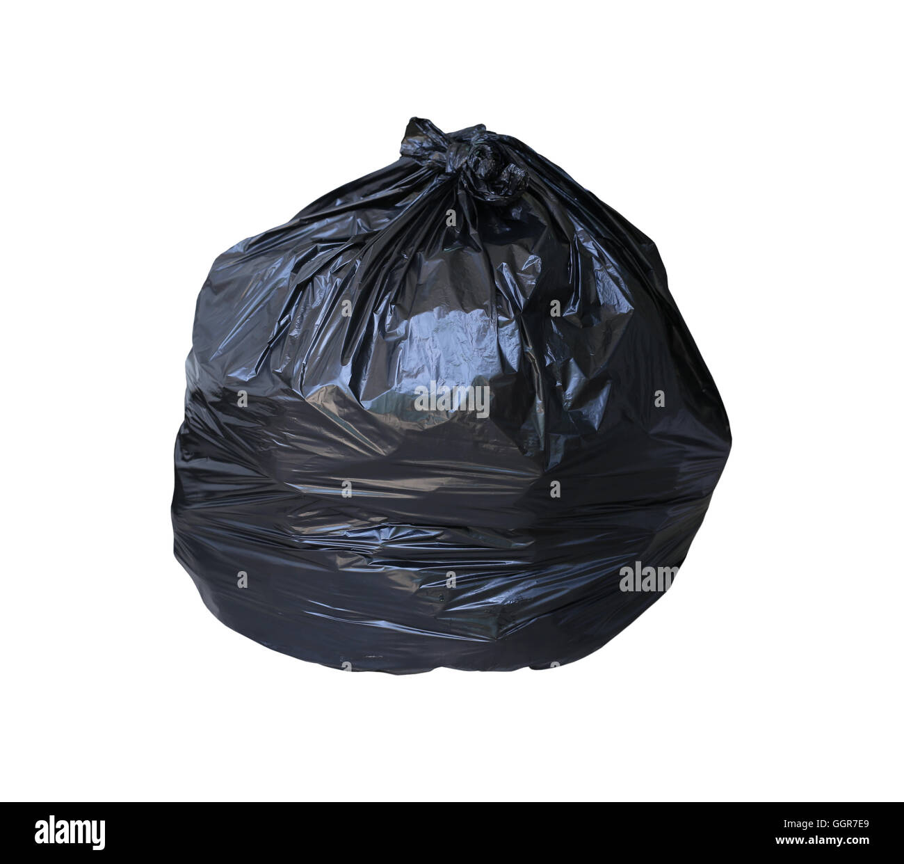 Garbage bag have waste inside isolated on white background and have ...