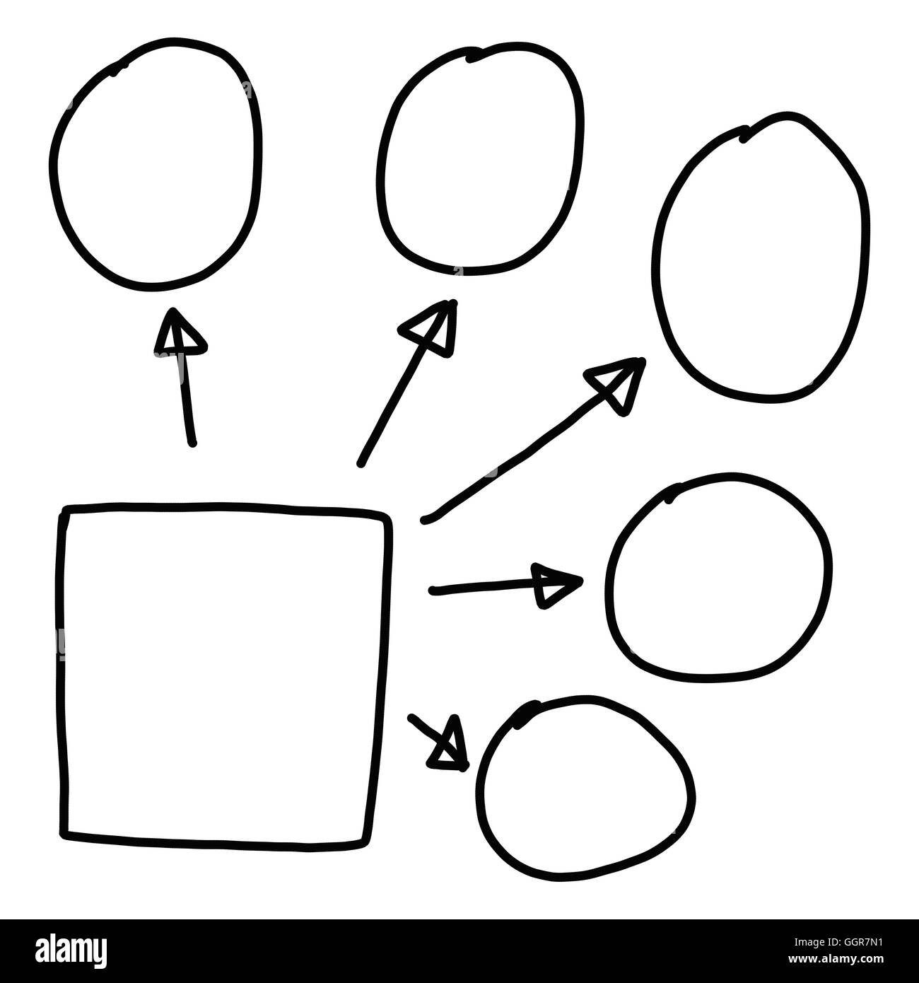Hand drawn a graphics symbols geometric shapes graph to input ...