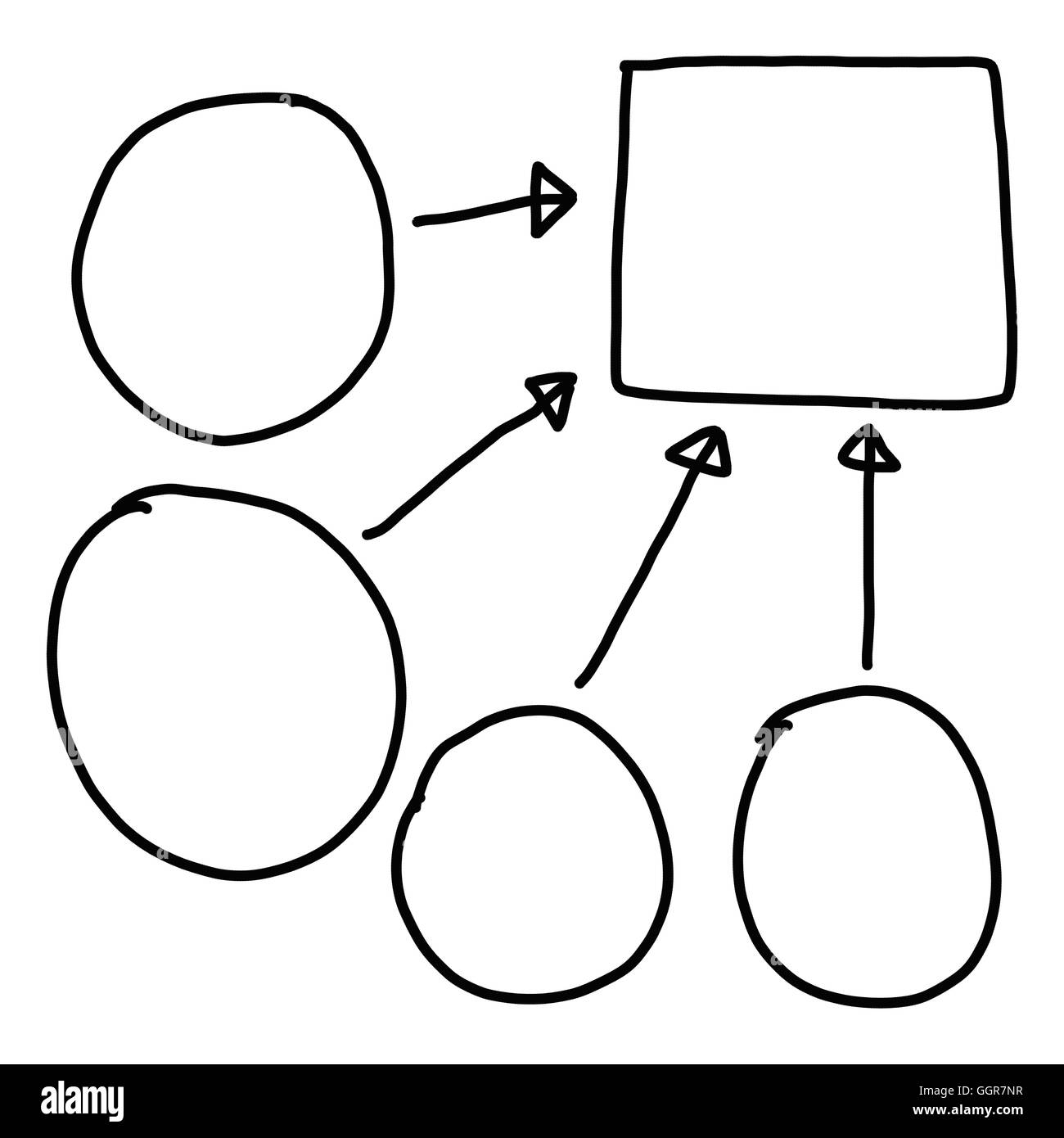 Hand drawn a graphics symbols geometric shapes graph to input ...