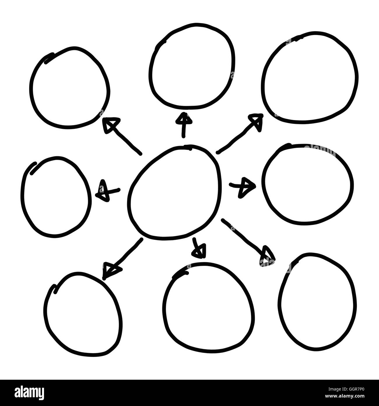 Hand drawn a graphics symbols geometric shapes graph to input ...