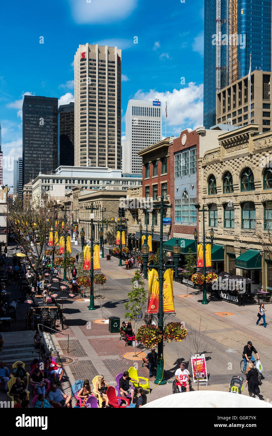 Calgary stephen avenue pedestrian mall hi-res stock photography and ...