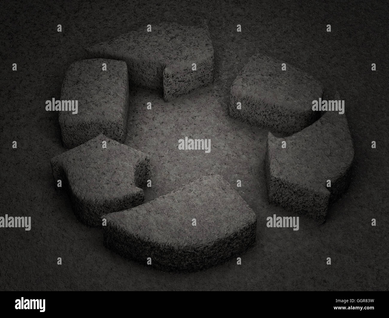 Stone recycle symbol textured background. 3D illustration Stock Photo ...